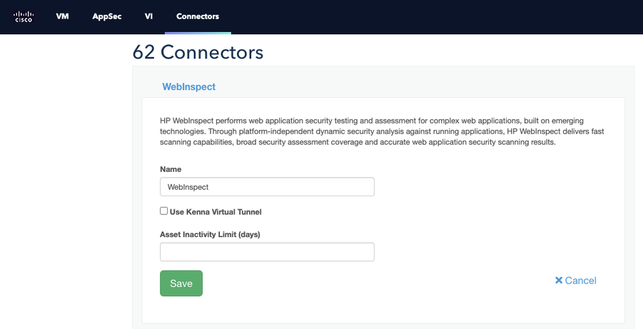 MicroFocus WebInspect - XML Connector – Kenna FAQ
