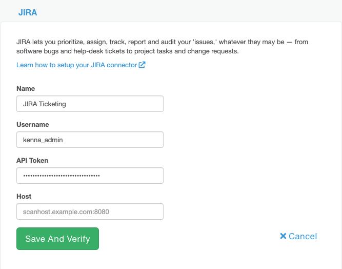 JIRA Ticketing Integration – Kenna FAQ